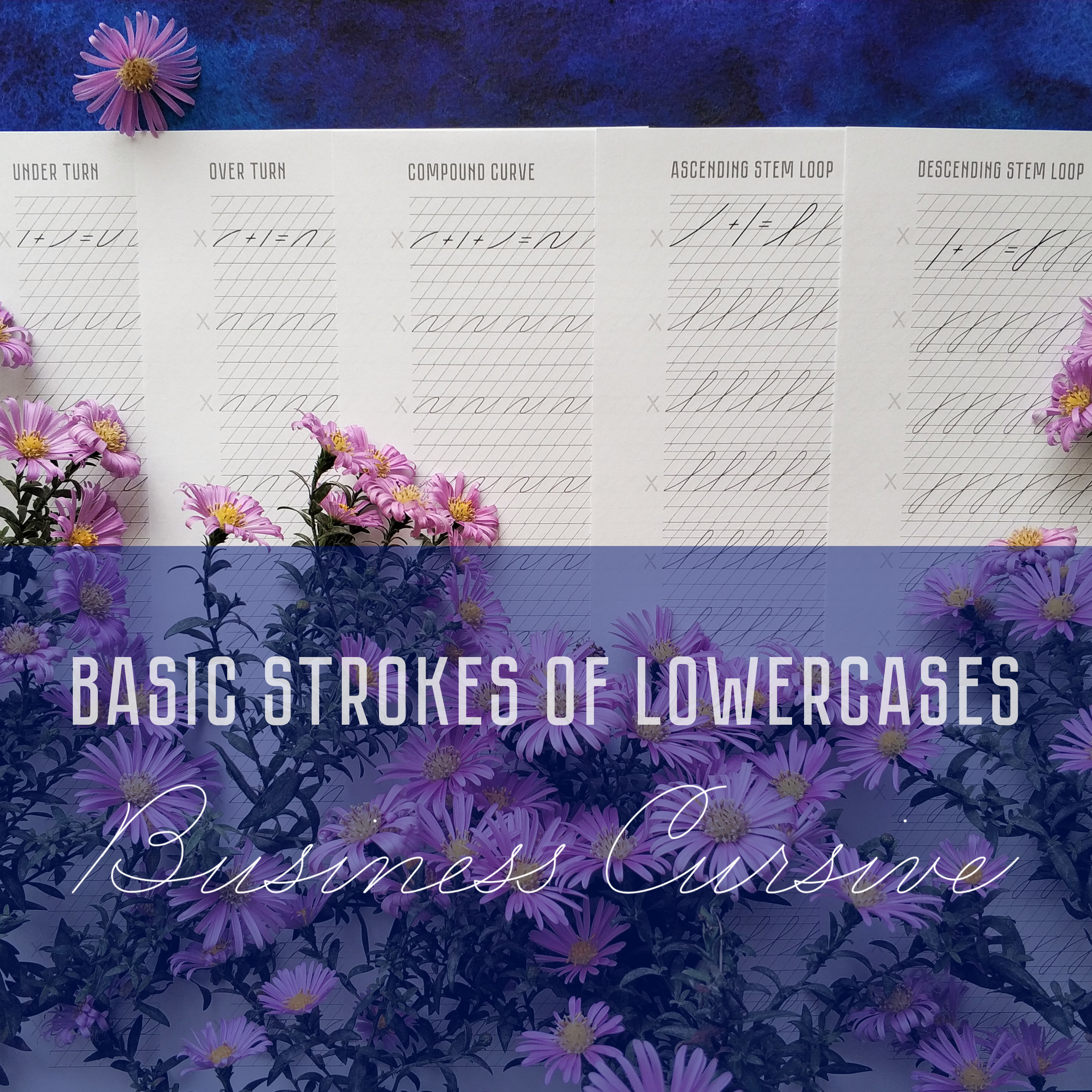 Business cursive - Basic strokes of Lowercase letters - Good Worksheets ...