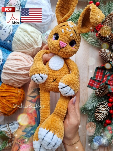 Crochet pattern PDF «BUNNY STOMPER» ENG - Vikusik_toys | Boosty