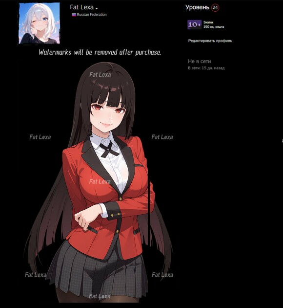 ANIMATED Steam Artwork - Yumeko Jabami (Kakegurui) - Fat Lexa | Boosty