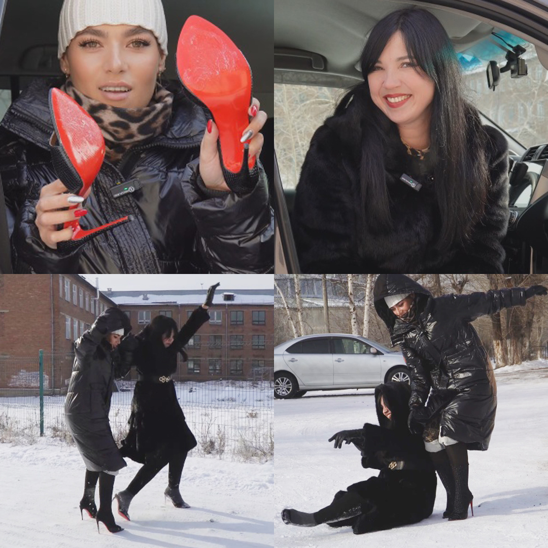 Valeria and Kristina / Ice Walking In High Heels / Red Sole / Fetish (FULL VIDEO) - Andrewboots ...