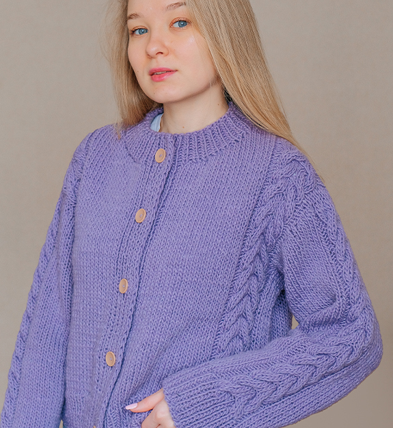 Мастер класс Кардиган спицами с косами Filippova Di Knitting Room