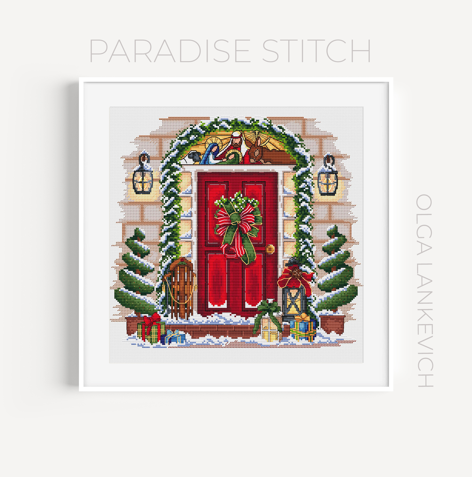 Holiday House cross stitch patten - Olga Lankevich | Boosty