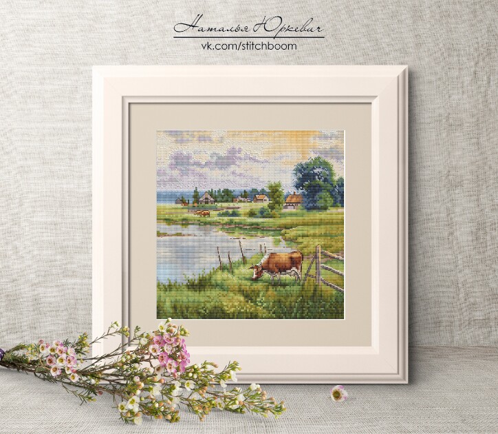 In the meadow - cross stitch pattern - Natalia Yurkevich | Boosty