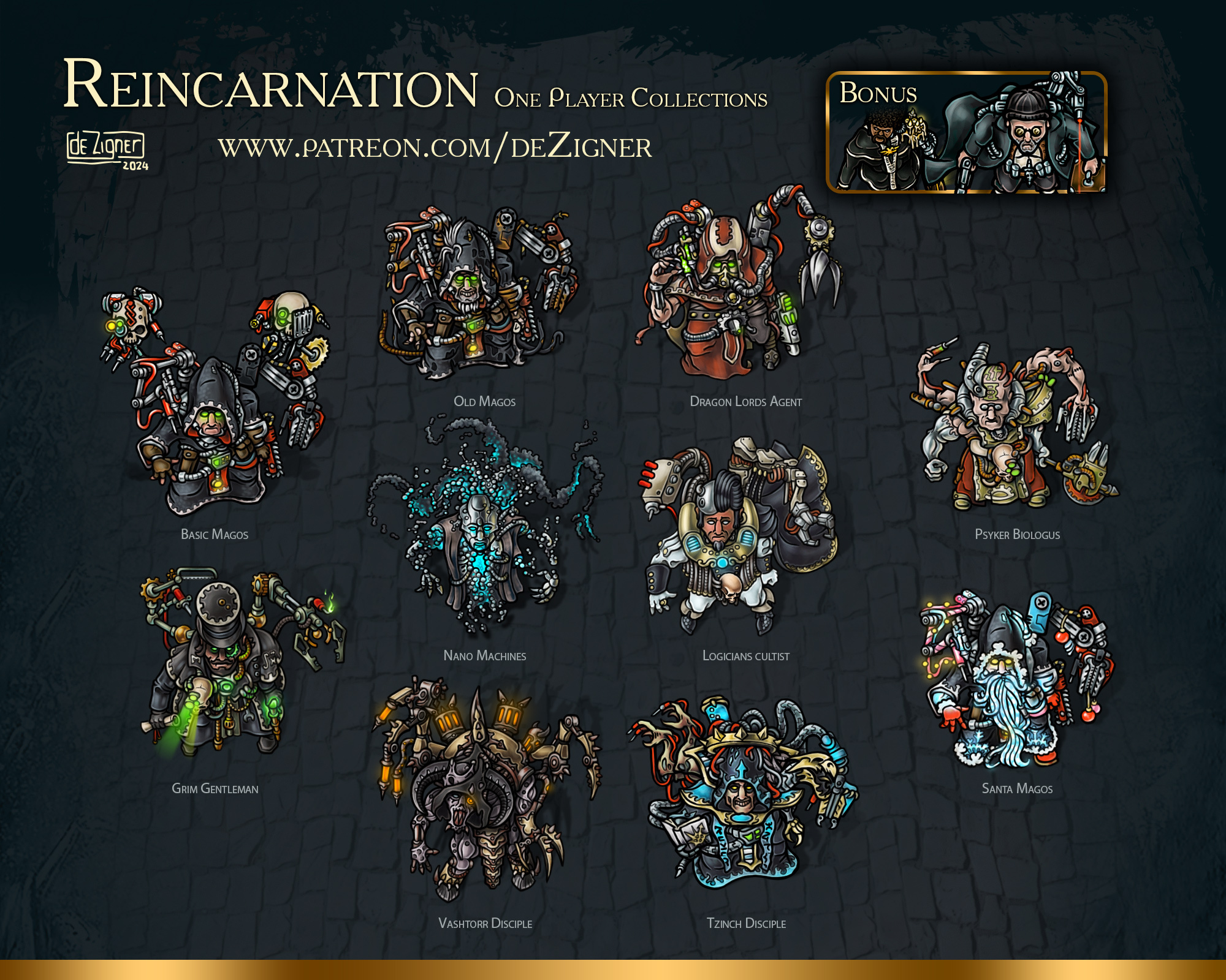 Reincarnation. One Player character collection. (Bonus) - de-Zigner ...