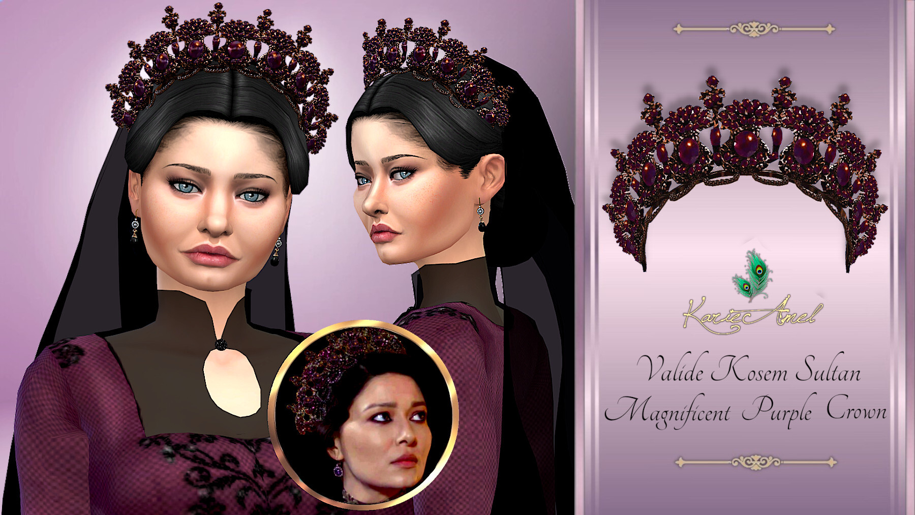 Valide Kosem Sultan Purple Magnificent Crown - Karie-Amel Sims | Boosty