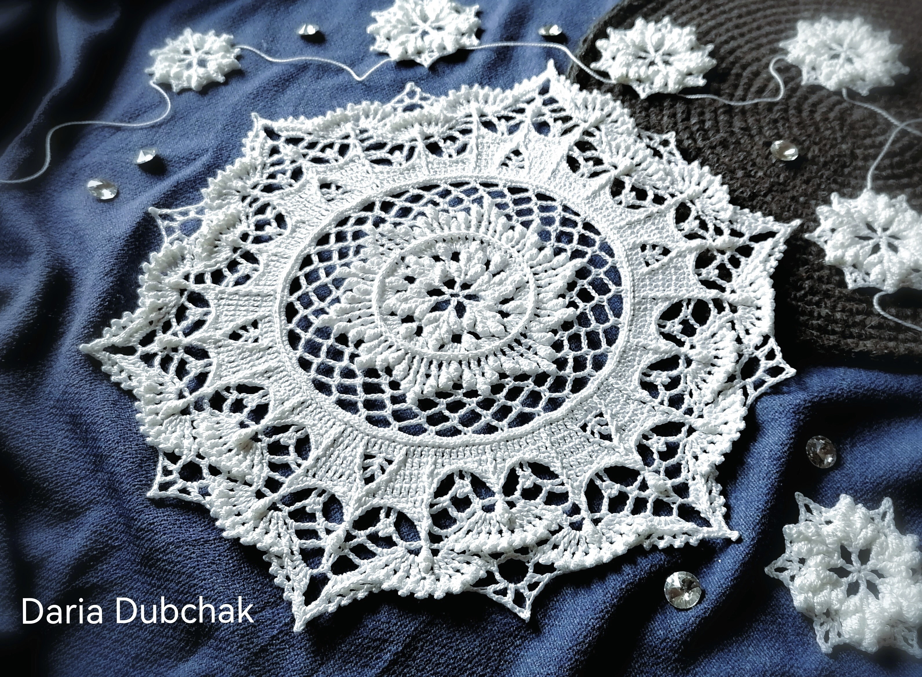 АРКТИКА салфетка крючком схема / ARCTIC DOILY free crochet pattern ...