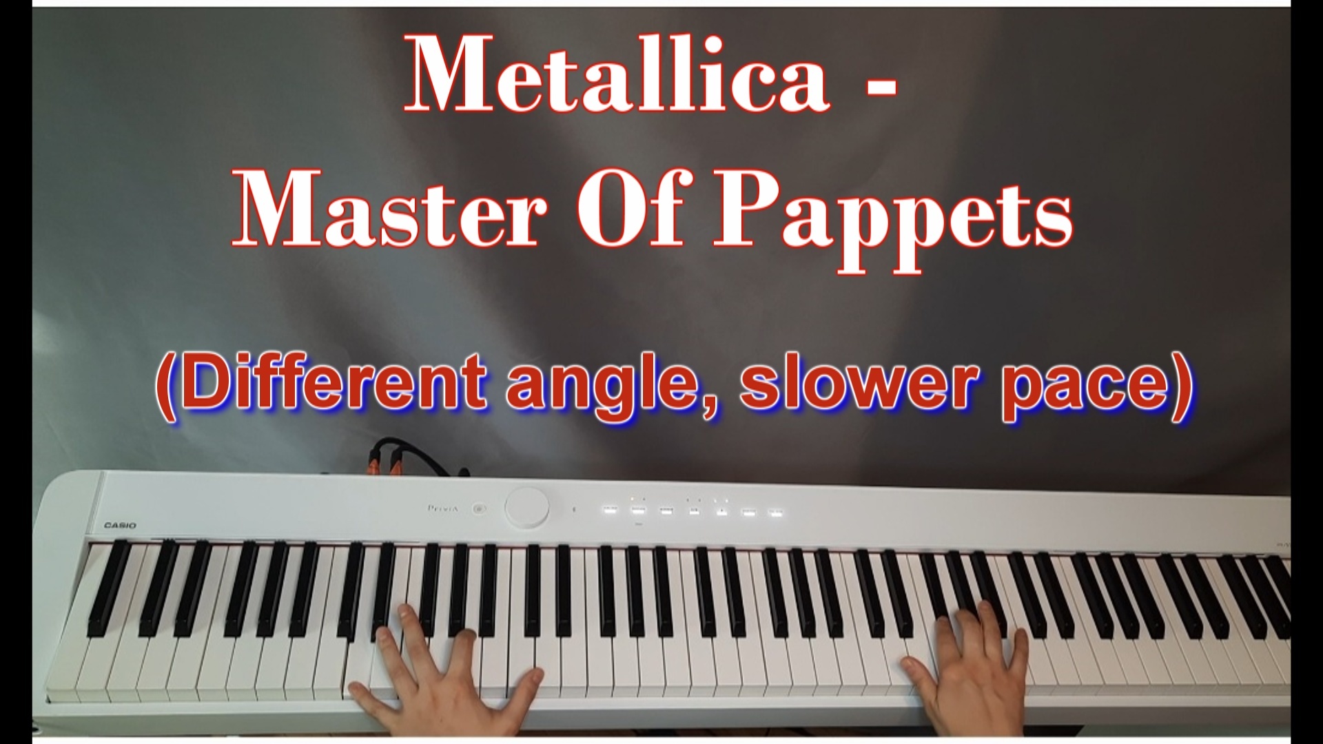 Different angle, slower pace + sheet music - Metallica - Master Of ...