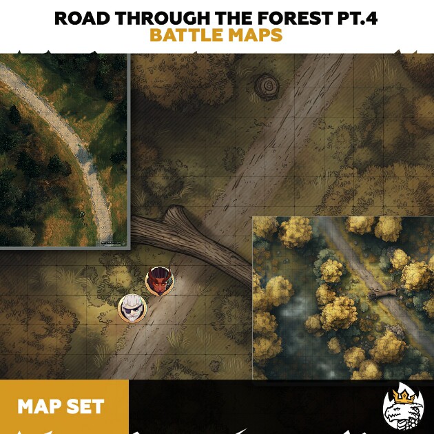 Road through the Forest - DnD Battle Maps Pt.4 - Aleksandr Filinkov ...