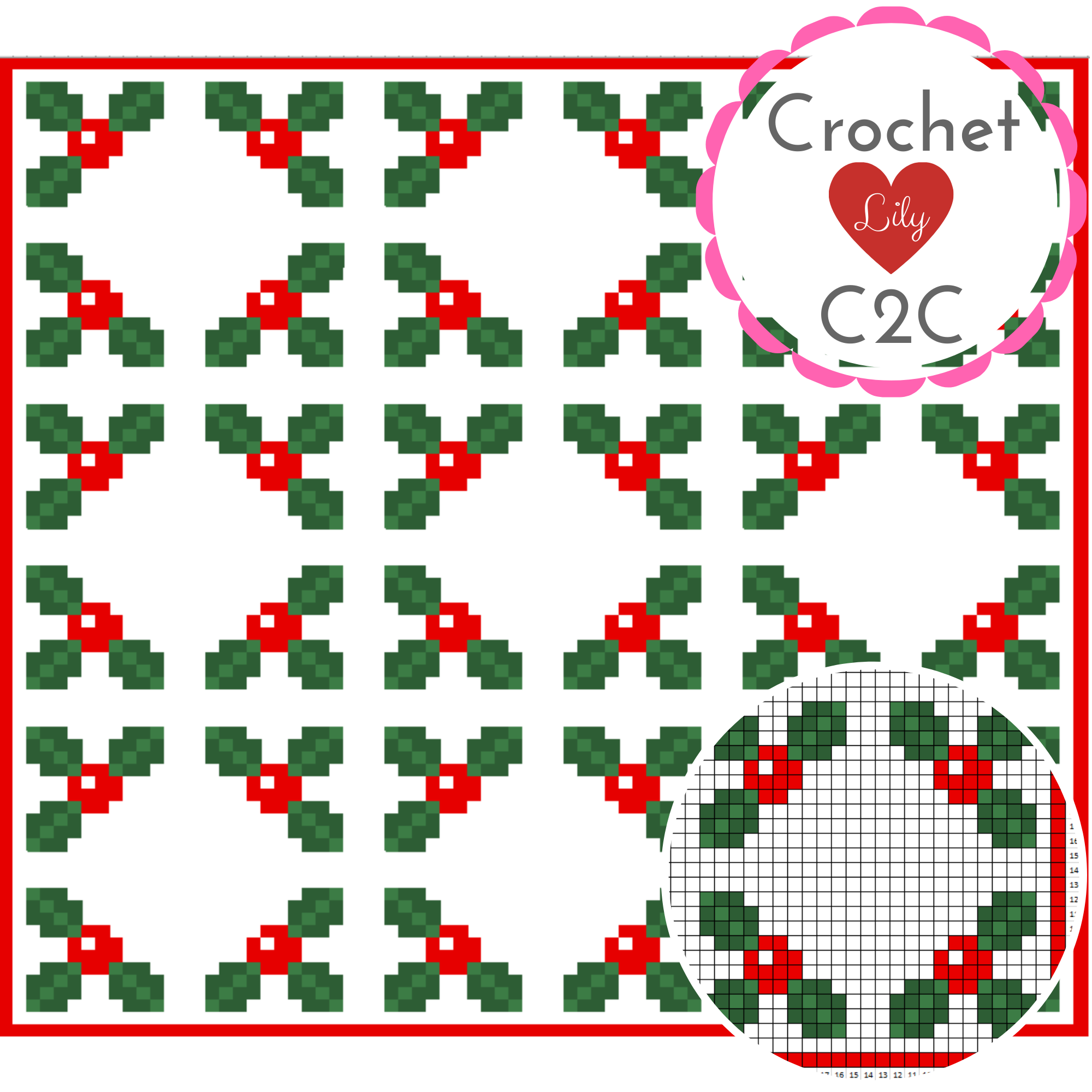 The Holly C2C blanket pattern. - Crochet C2C Lily | Boosty