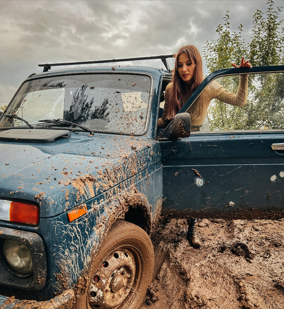 Car Stuck Tanya Got Stuck In The Mud On The Niva Krisstuckgirls Boosty