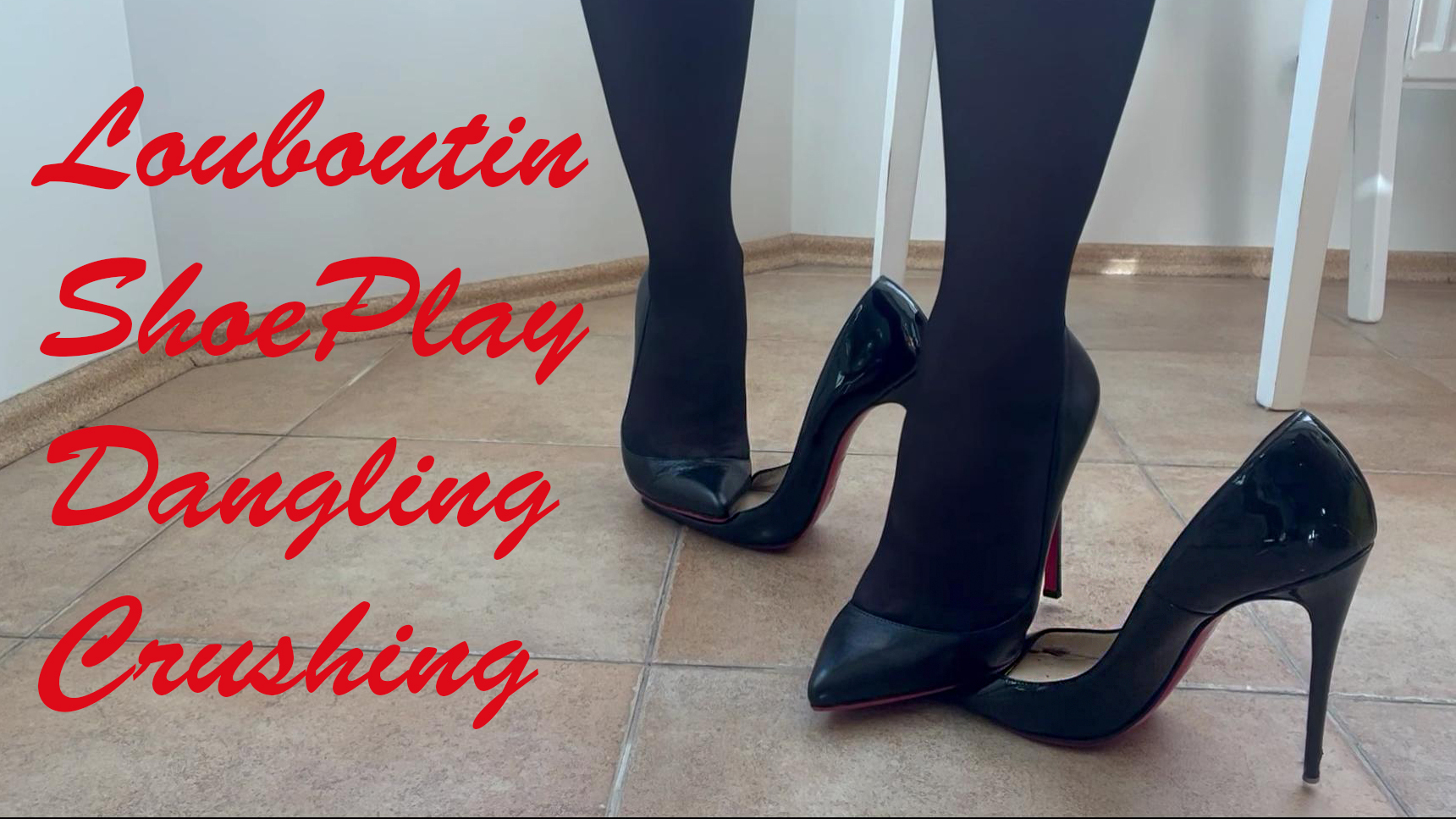 Louboutin Hard Play, Wet Nylon Feet, Shoeplay, Louboutin Dangling ...