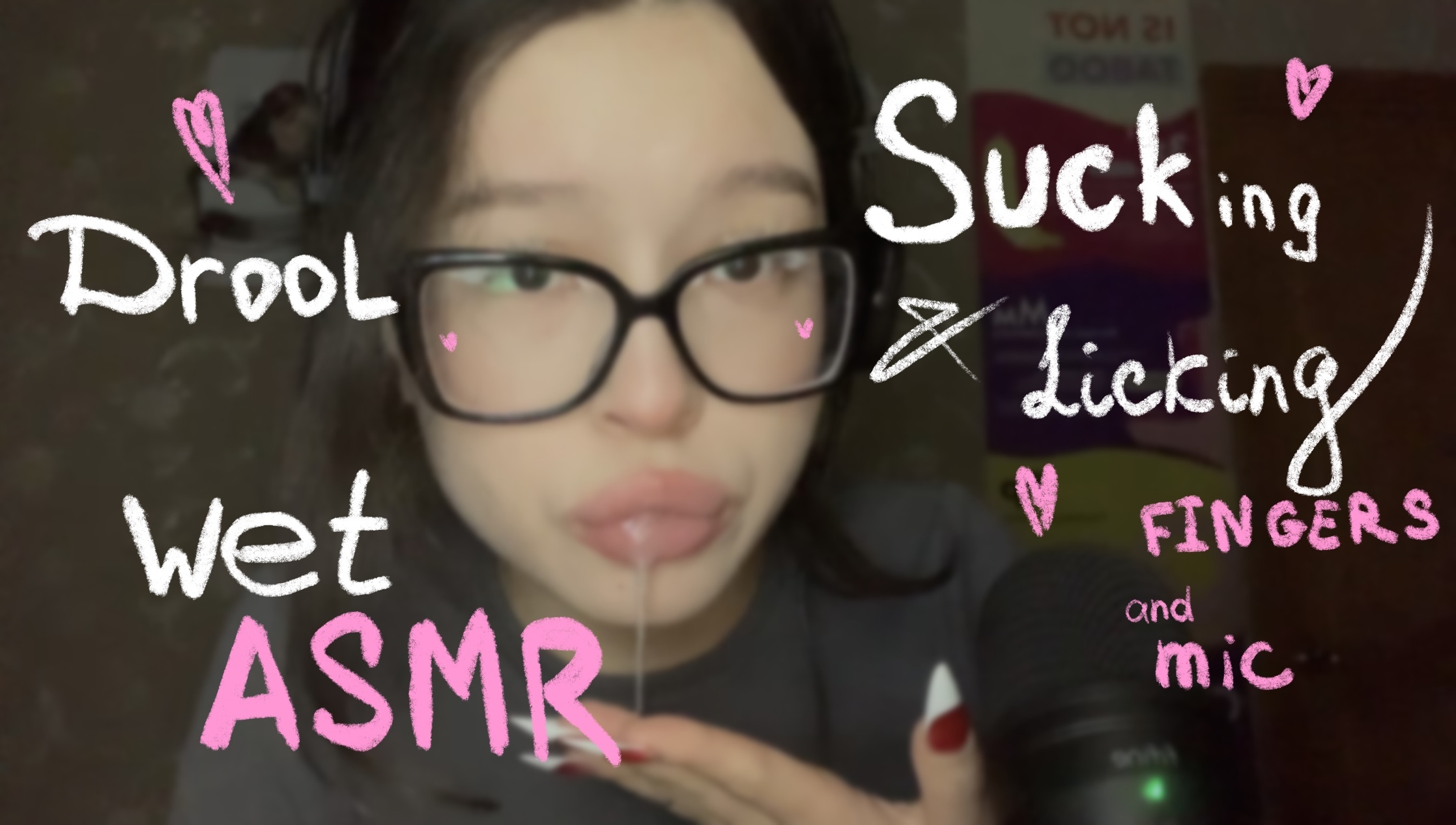Asmr Wet Sucking And Licking Finger And Mic A Lot Of Drool Moans Eye