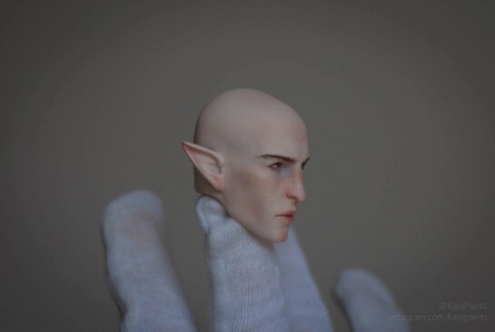 Dragon Age Solas 3d printed head painting. - KaisiPaints | Boosty