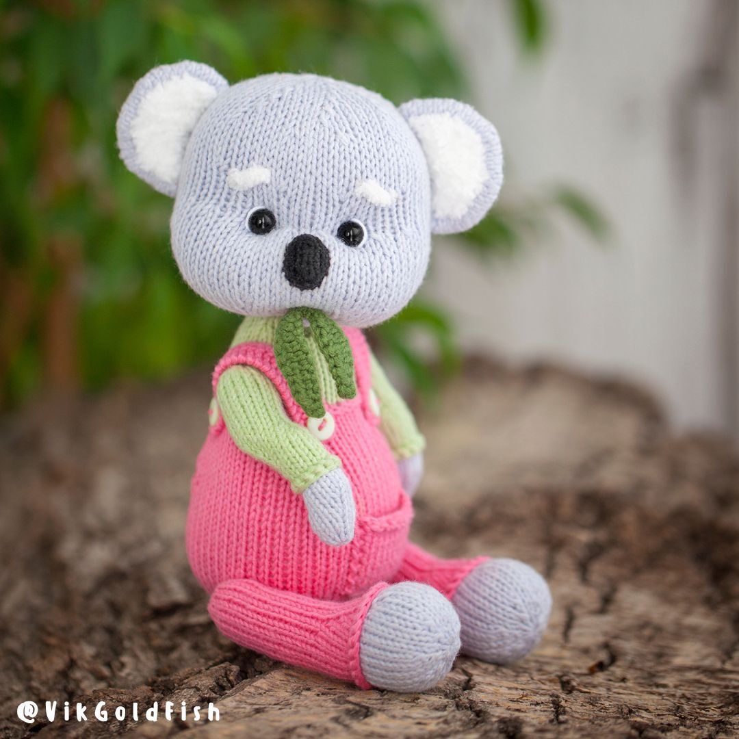 Knitted Toy Pattern, Knitted Koala, Knitting Toys Pattern, Amigurumi ...
