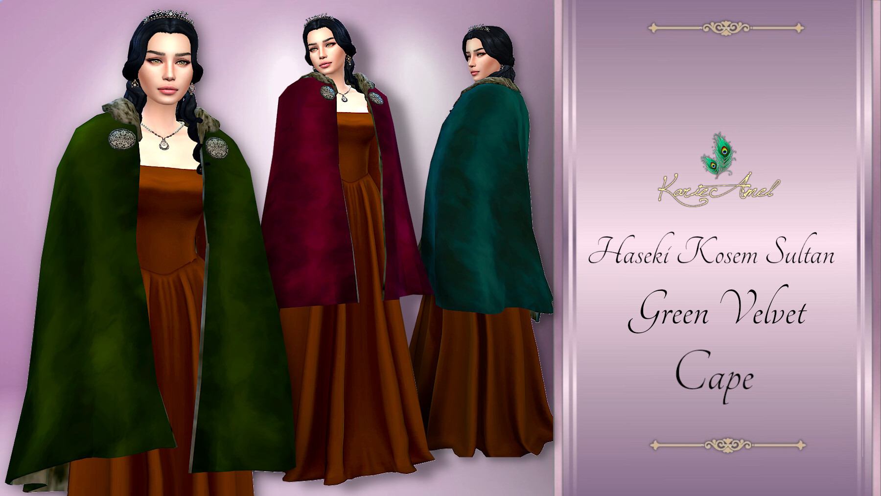 🥑 Haseki Kosem Sultan Green Velvet Cape 🥑 - Karie-Amel Sims | Boosty