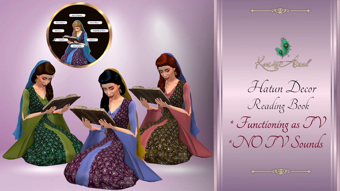 📺 Hatun Decor Reading Book - FUNCTIONAL TV - no TV Sound 📺 - Karie-Amel ...