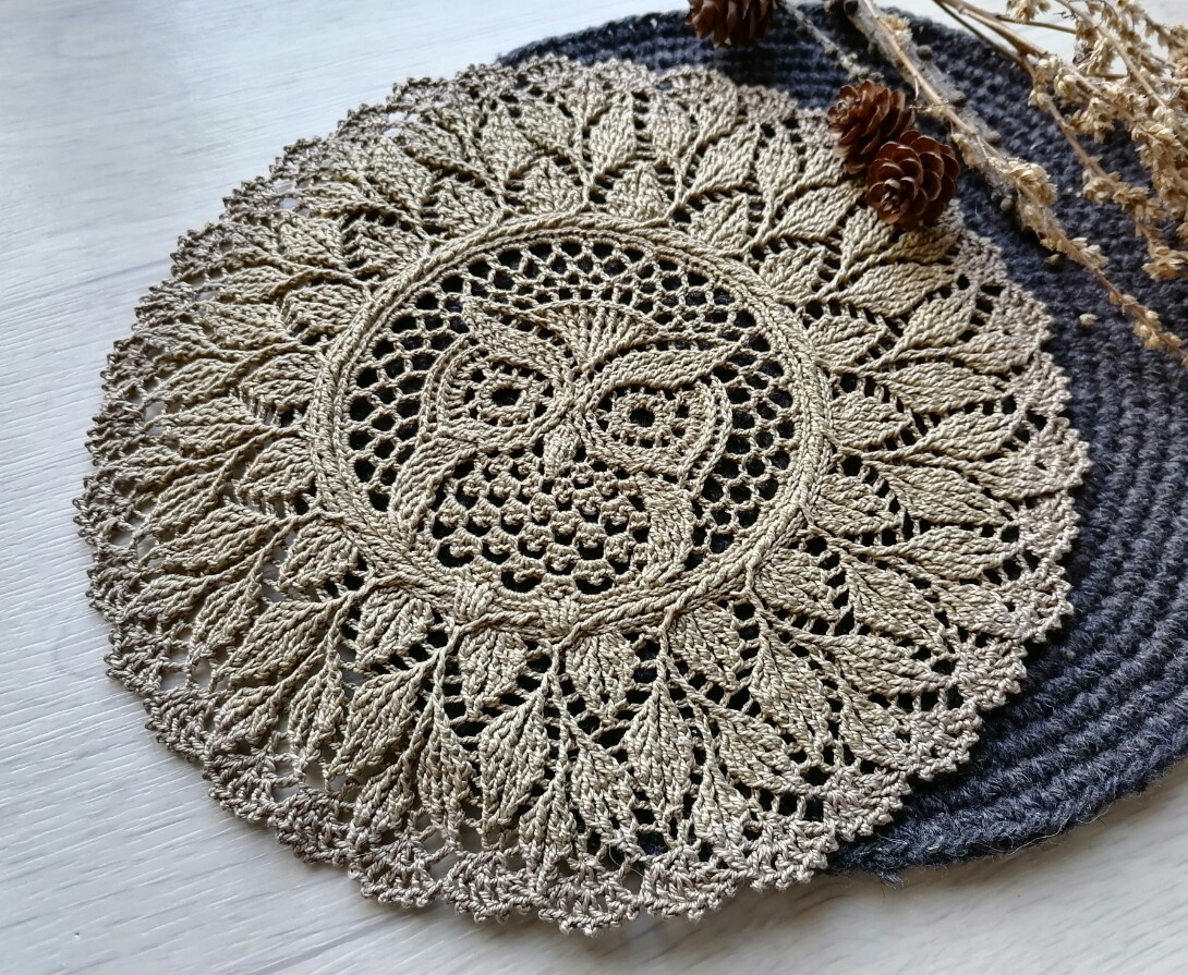 Салфетка Сова крючком - Owl crochet doily - Daria Dubchak - Дарья ...