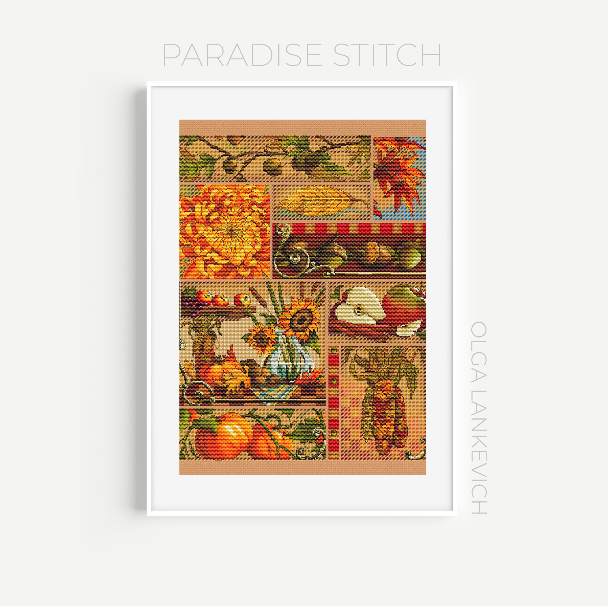Autumn cross stitch pattern - Olga Lankevich | Boosty