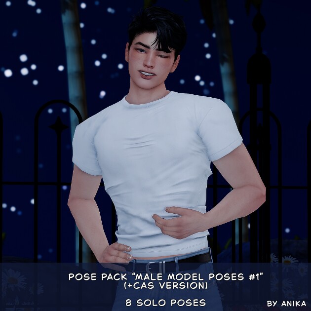 Pose Pack "Male Model Poses #1" (+CAS version) - Anika | Boosty