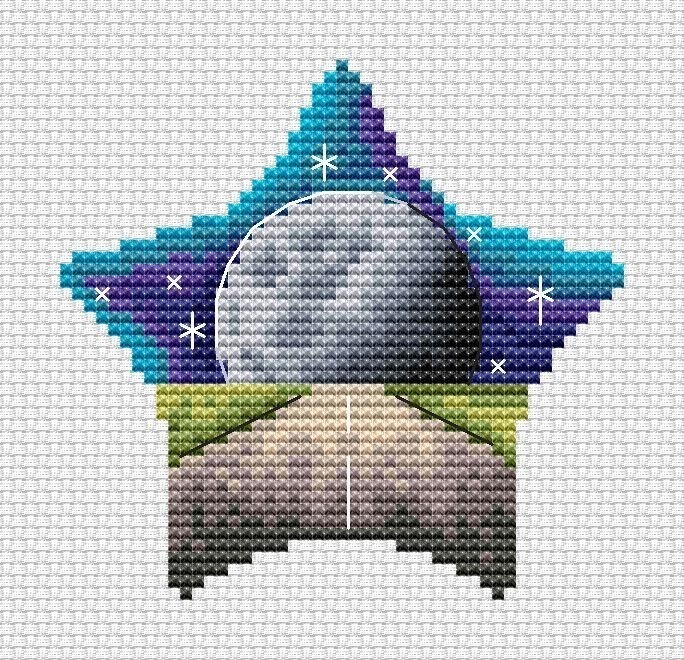 Cross stitch pattern "Moon Road" - ZlataCrossStitch | Boosty
