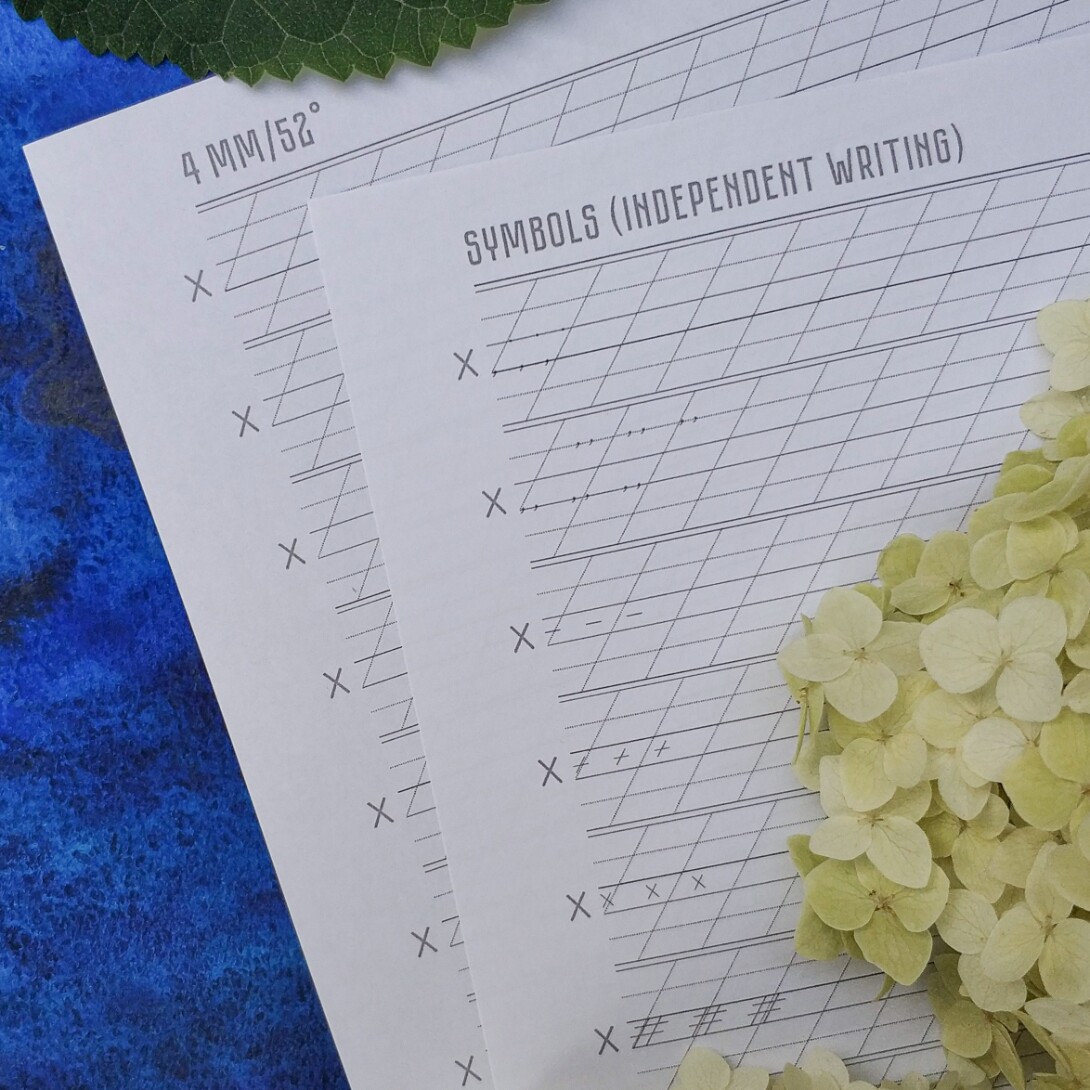 Spencerian - Numbers and Symbols (for Beginners 5mm + Advanced 4mm ...