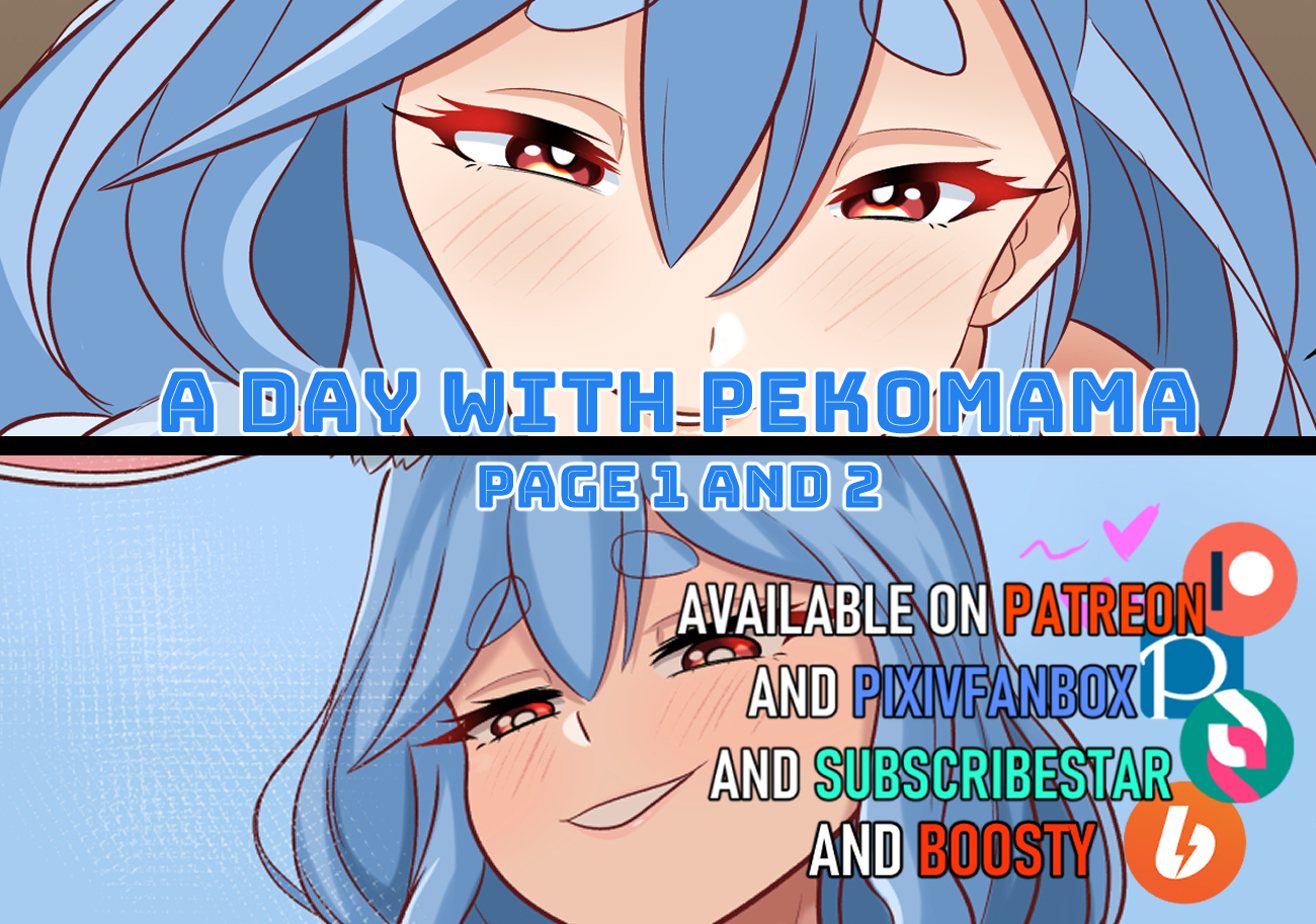 HD Pekomama comic page 1-2 (Sketch page 3) - Adam Art | Boosty
