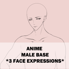 Male base 3 face expressions - Aridan Black | Boosty
