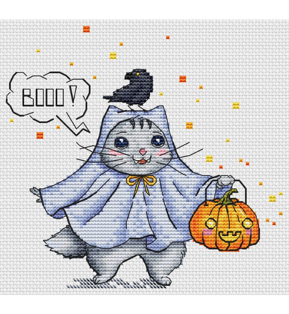 "Booo!" Cross Stitch Pattern - Alena Tolubaeva | Boosty