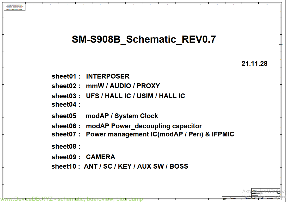 Samsung Galaxy S22 Ultra SM-S908B EXYNOS Schematic and BoardView.PDF ...