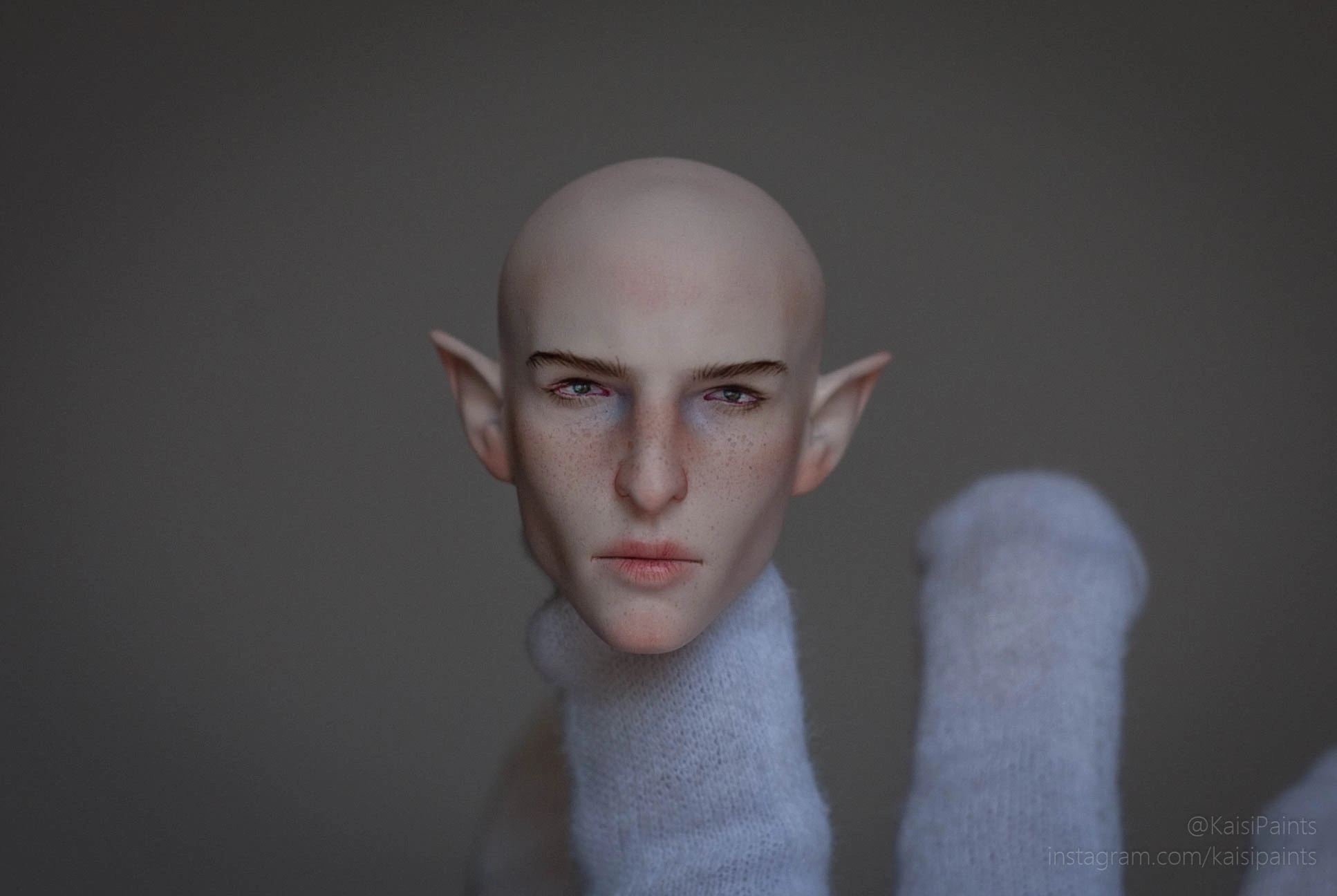 Dragon Age Solas 3d printed head painting. - KaisiPaints | Boosty