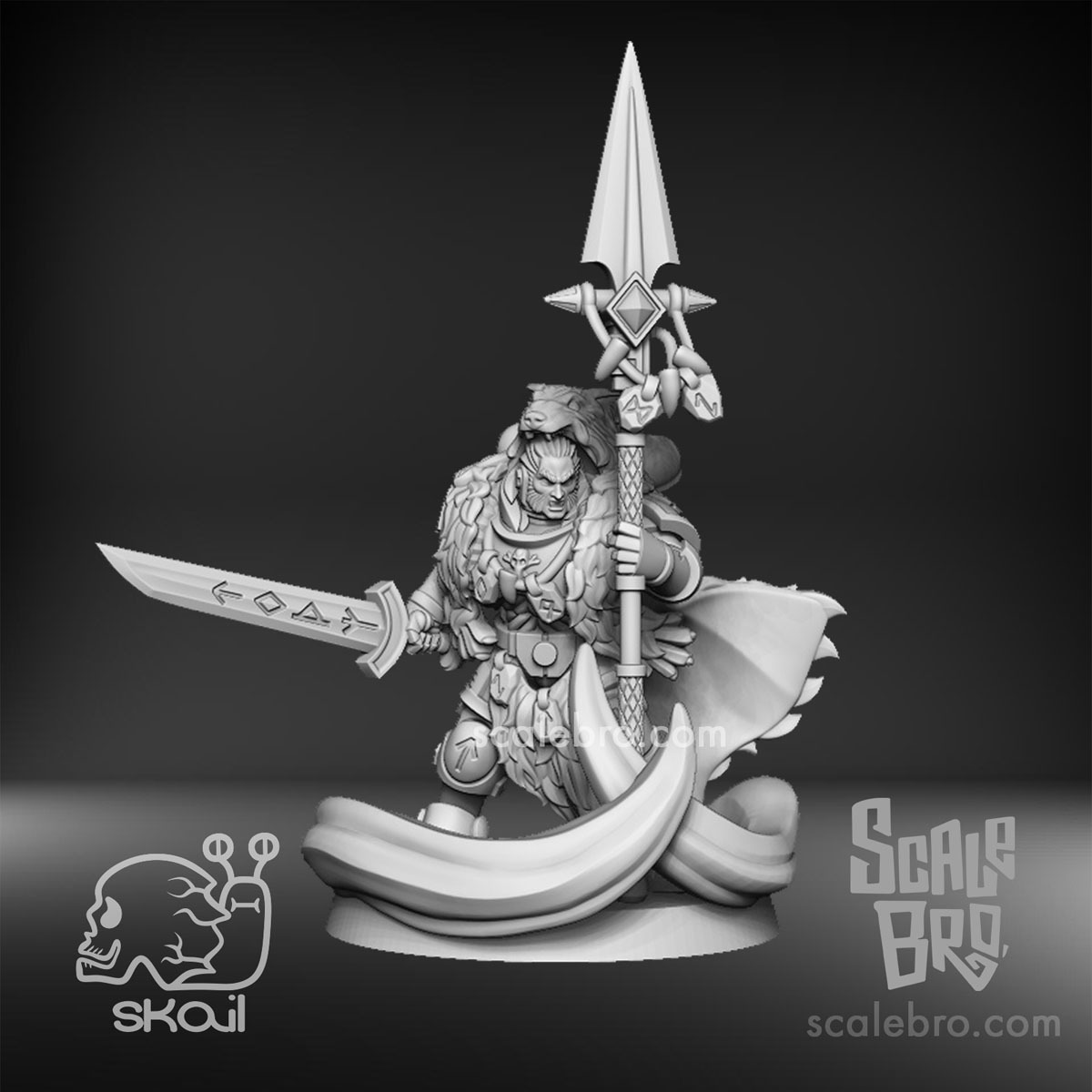 👉 Space Wolf Priest "Balder" in Phobos Armor 📐Scale 28-32 mm ...