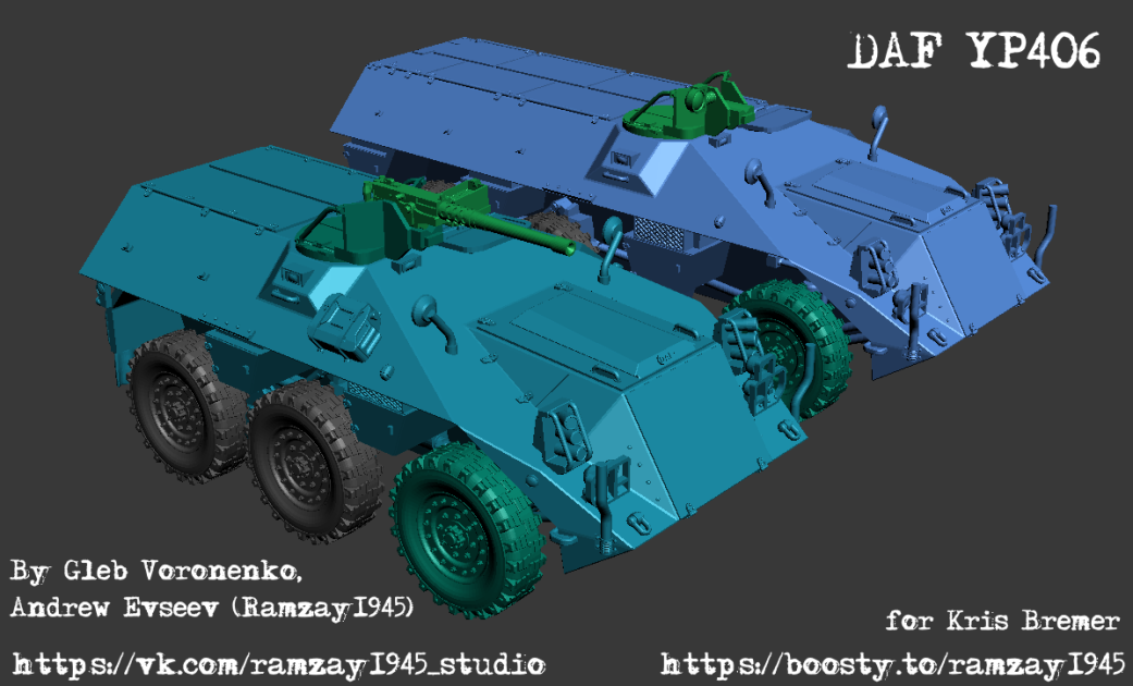 DAF YP406 Dutch experimental coldwar APC 1:100 - Ramzay1945 | Boosty