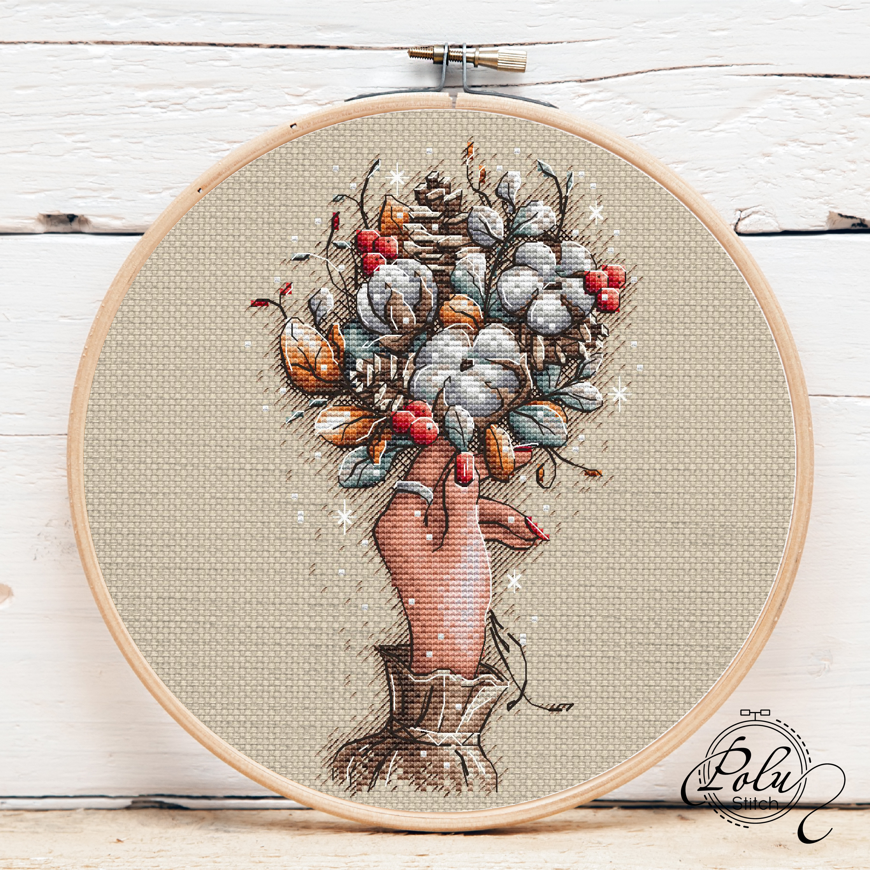 Winter Sketch. Cross stitch pattern - polu.stitch | Boosty