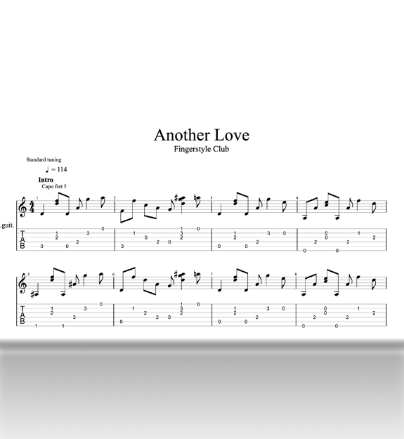 Tom Odell - Another Love - Buy Tab for $5 - Fingerstyle Club | Boosty