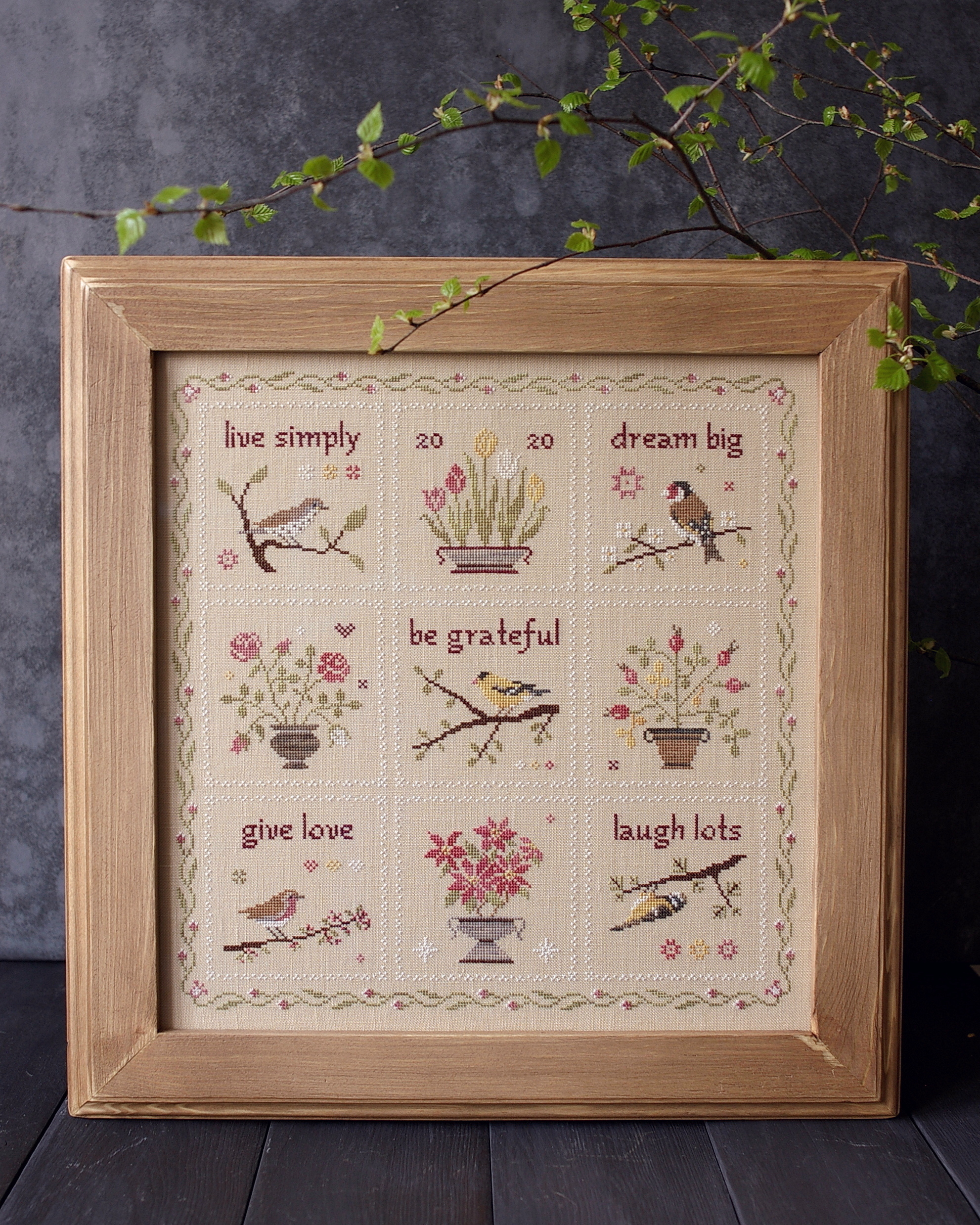 Live Simply Sampler - PDF cross stitch pattern - The Bluebird ...